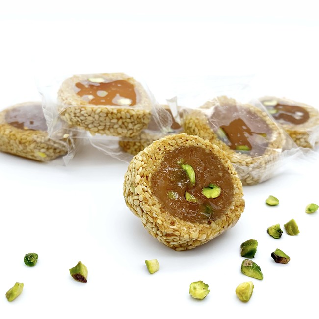 Pistachio Malban Roll with Sesame - Baaji's